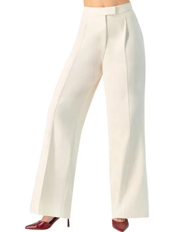 IVONNE Wide-leg Pants - Ivory