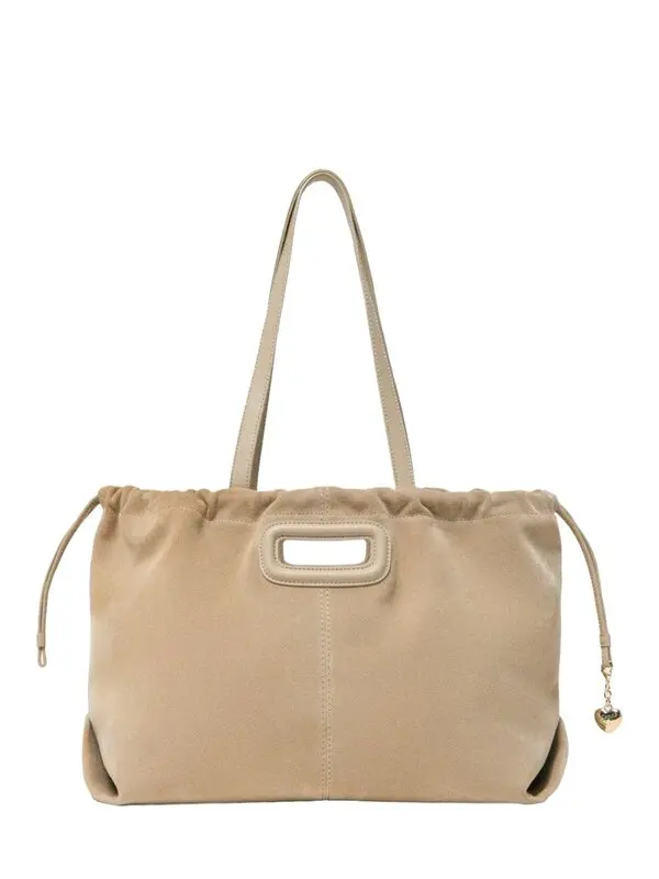 Maje Suede Milpli Tote Bag - Cappucino