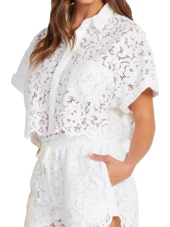 BISHOP + YOUNG Josephine Lace Top - Salt