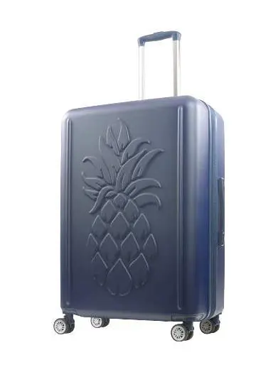 Tommy Bahama 30.5" Hard-sided 3d Pineapple Luggage With Drawstring Bag - Navy