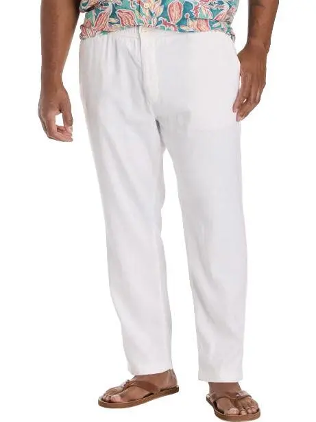 Tommy Bahama Linen-blend Elastic-waist Pants - White