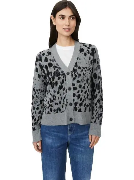 MASAI COPENHAGEN Malokina Leopard Pattern Cardigan - Black