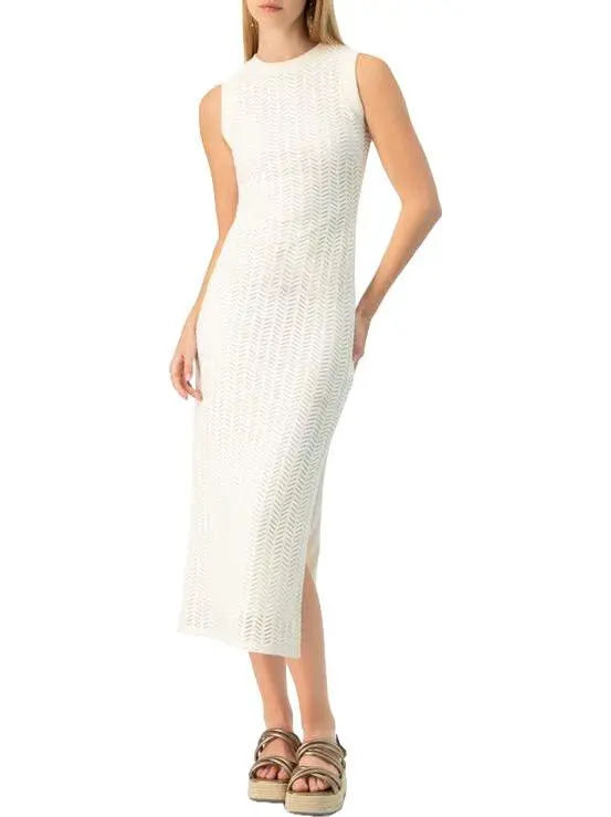 IVONNE Long Knitted Sleeveless Dress - Ivory
