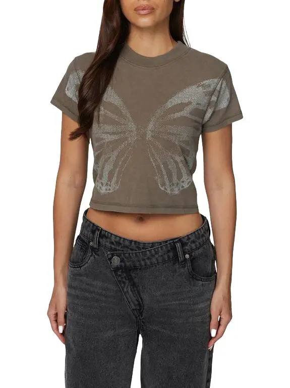 GOOD FOR NOTHING Silhouette Baby T-shirt - Brown