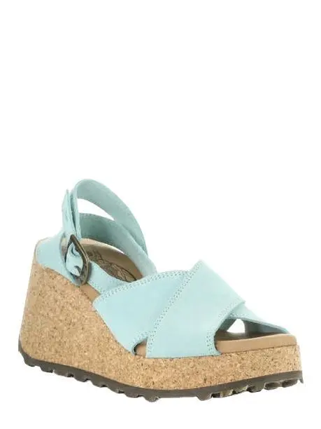 Fly London Dony Platform Wedge Sandal - Mint