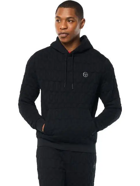 SERGIO TACCHINI Aversa Quilted Hoodie - Black Beauty