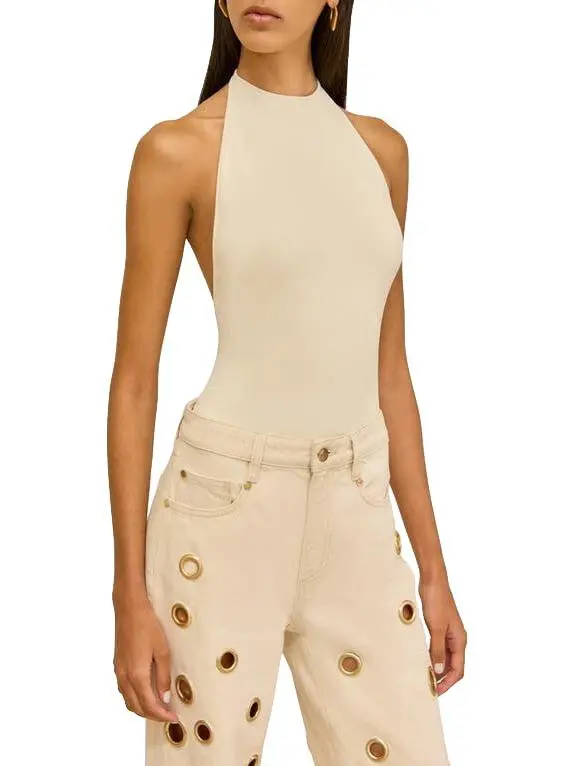 Cult Gaia Halter Bodysuit - Off White