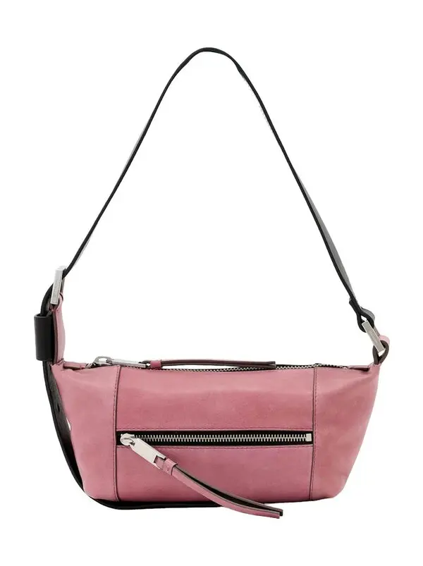 ALLSAINTS Mini Vega Leather Shoulder Bag - Raspberry Pink