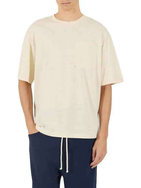 KROST Rivet Pocket Cotton Blend T-shirt - Cloud Creme