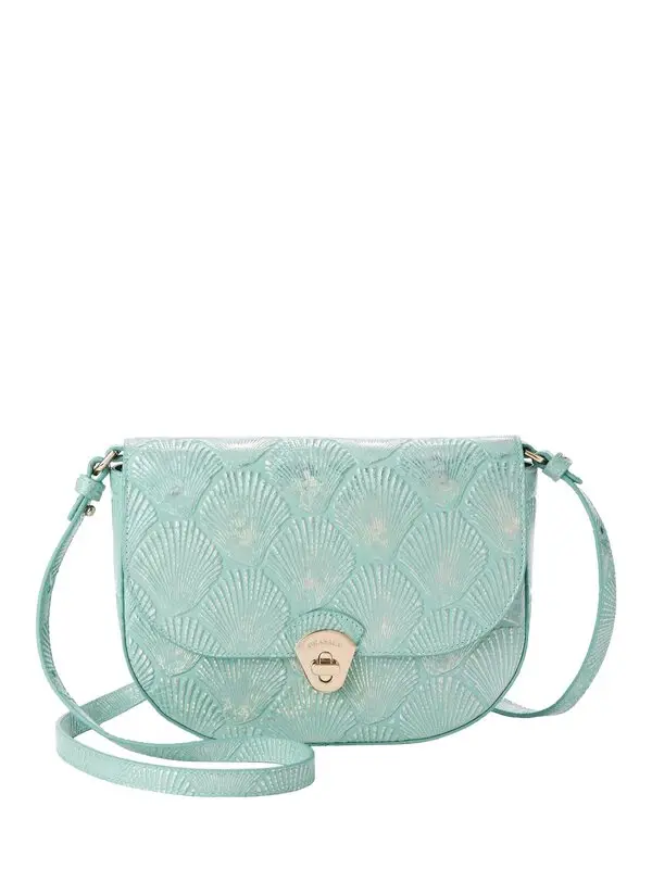 Brahmin Portia Embossed Leather Crossbody Bag - Waterfall