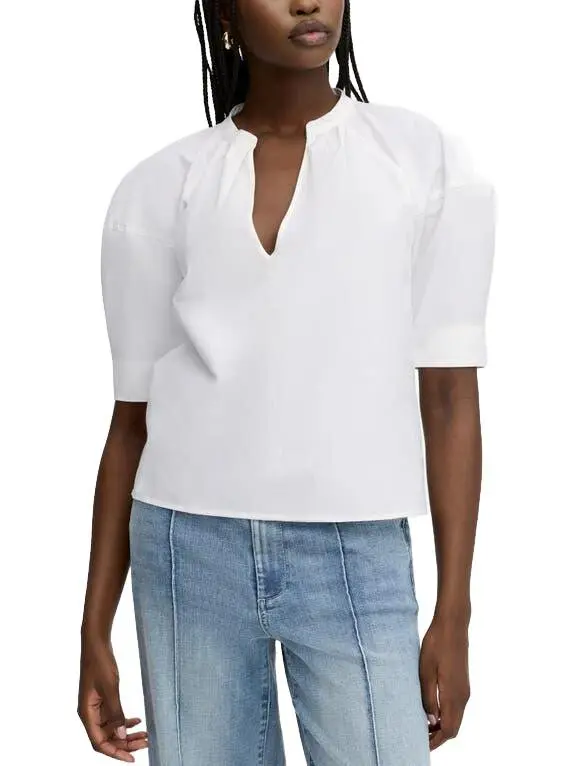 Sam Edelman Cotton Poplin Shirt - Bright White