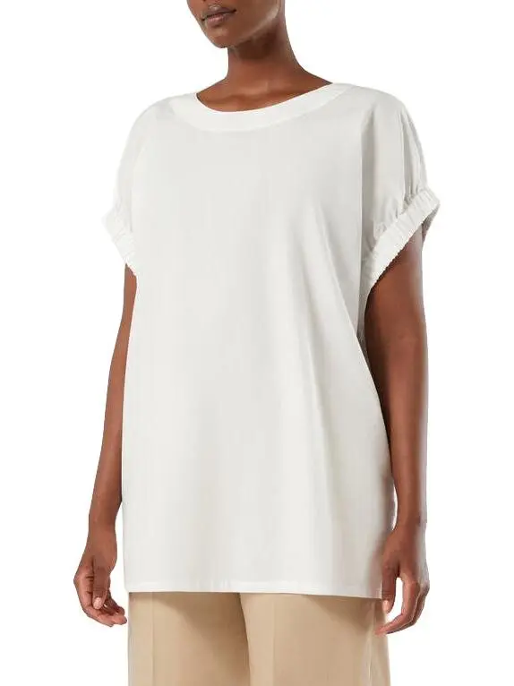 Marina Rinaldi Sepoca Cotton Poplin Top - Ivory