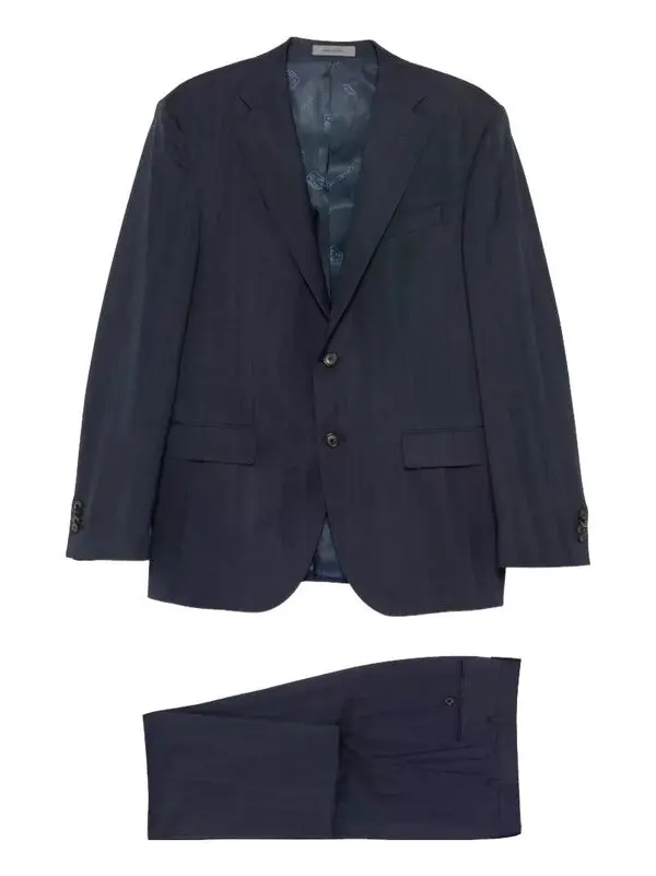 Corneliani Pinstripe Tailored Suit - Blue