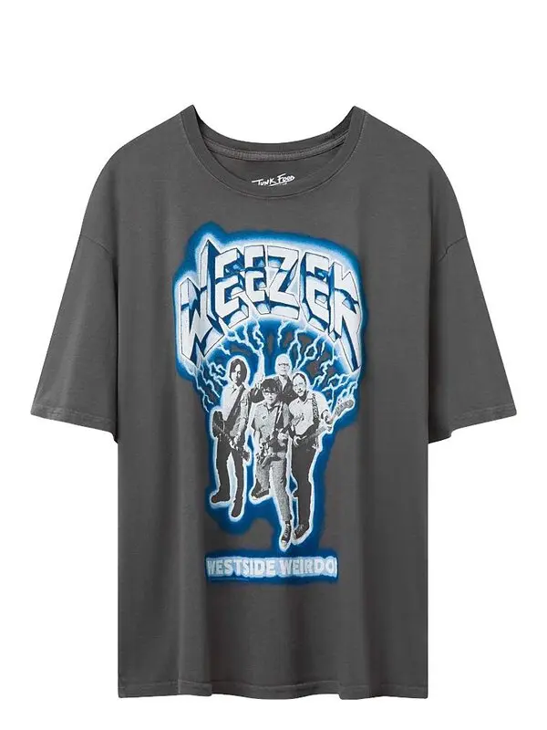 Junk Food Clothing Weezer Westside Weirdos Oversized Tee - Vintage Black