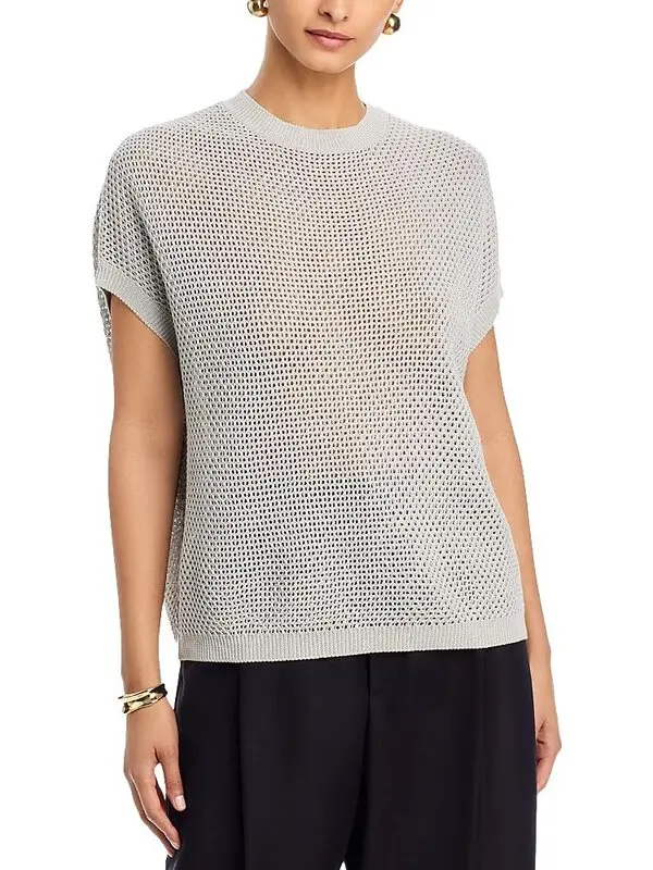 Fabiana Filippi Crewneck Knit Tee - Dark Blue