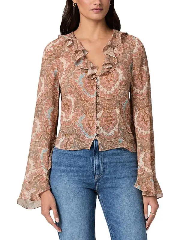 Paige Eve Silk Blouse - Surf Multi