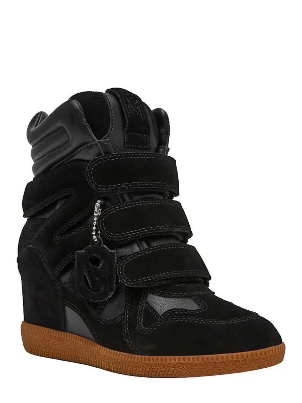 Steve Madden Mavis Wedge Sneakers - Black Suede