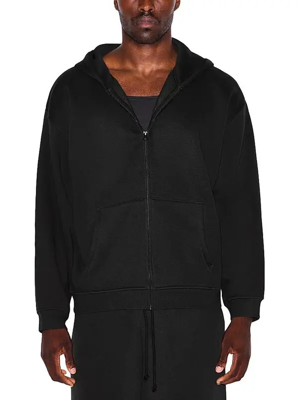 SKIMS Relaxed Fit Zip Up Hoodie - Wash Onyx