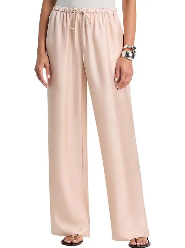 RÓHE Relaxed Fit Silk Trousers - Rose