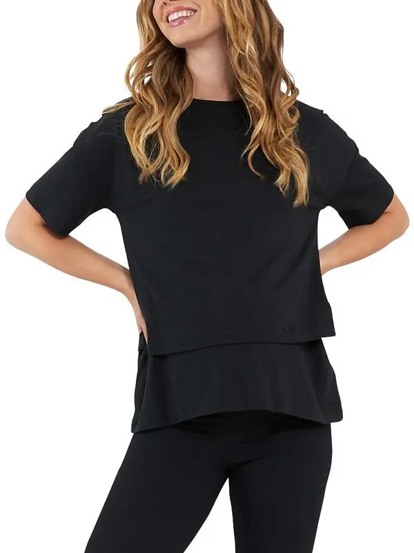 RIPE MATERNITY Claud Nursing Tee - Black