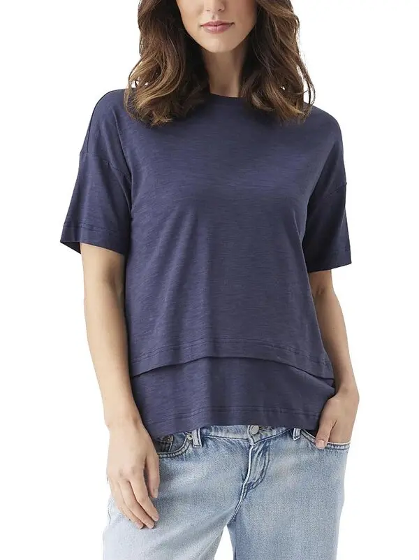 RIPE MATERNITY Claud Nursing Tee - Indigo