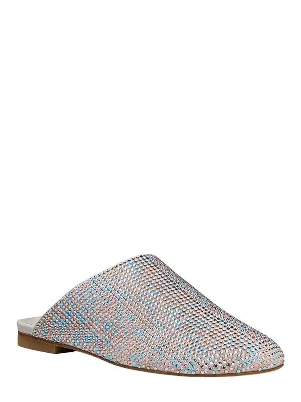 STUART WEITZMAN Thalia Shine Embellished Leather Mules - Perla
