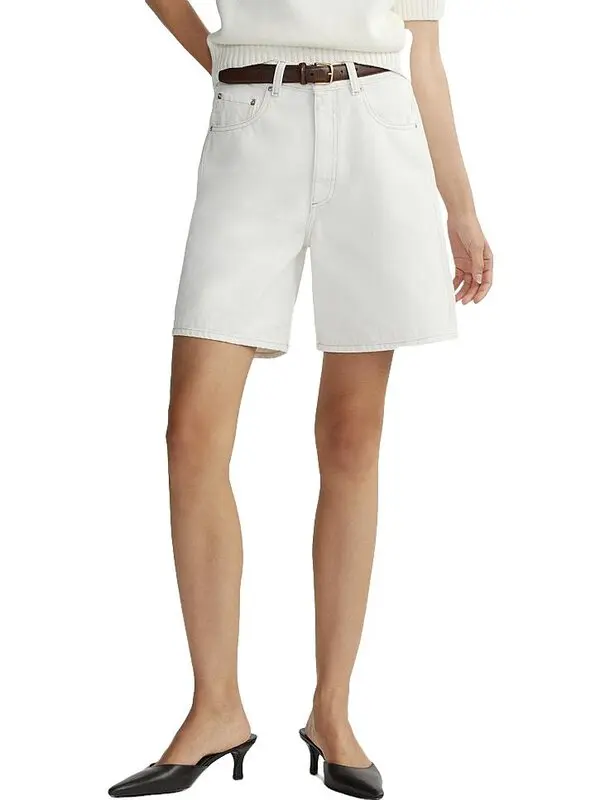 DL1961 Taylor Relaxed High Rise Shorts - White