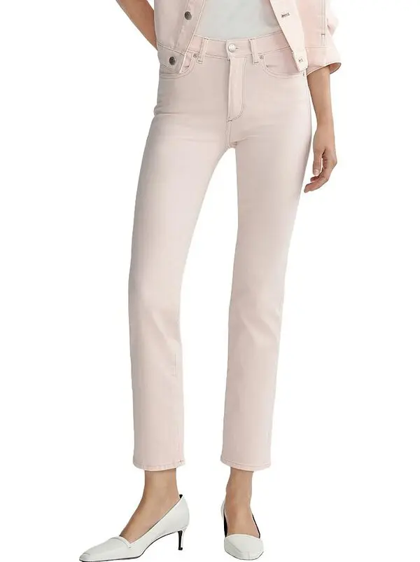 DL1961 Mara Straight Mid-rise Ankle Jeans - Ballet