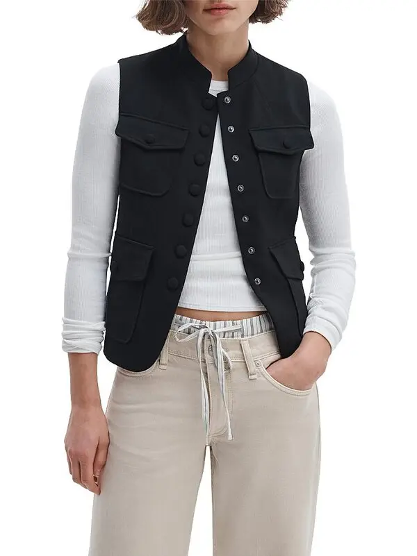 Rag & Bone Mercer Ponte Vest - Black