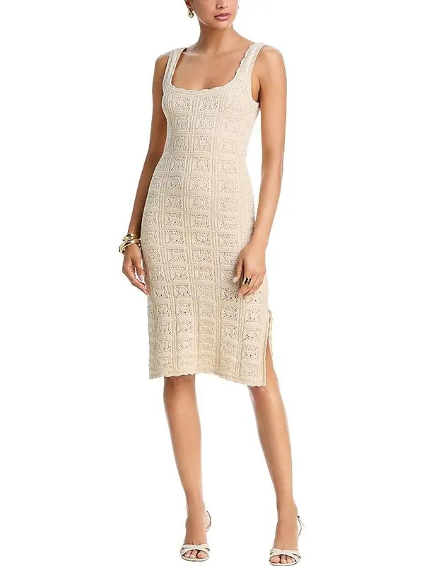 French Connection Nellis Crocheted Midi Dress - Ecru