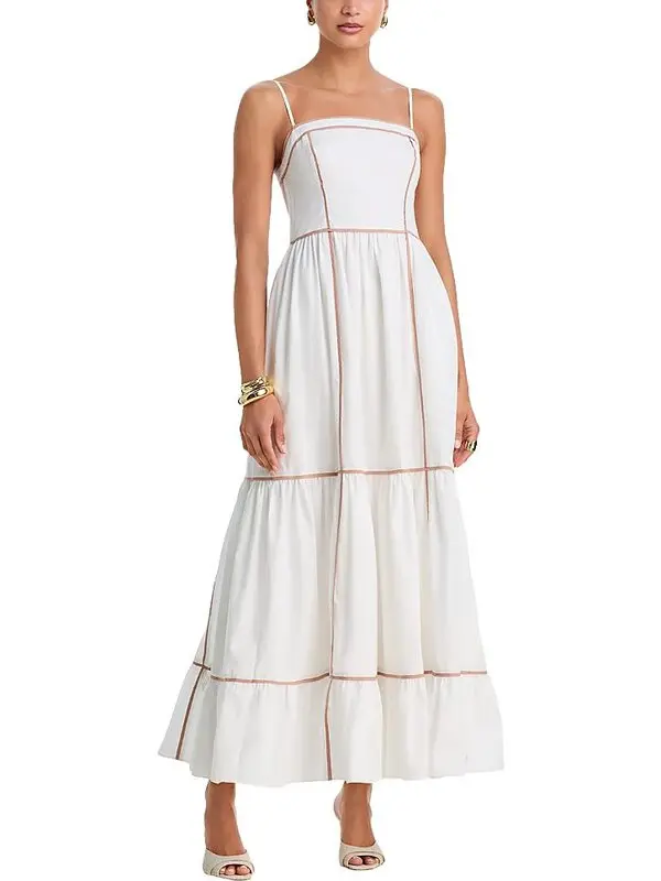 French Connection Cambria Trimmed Dress - Summer White