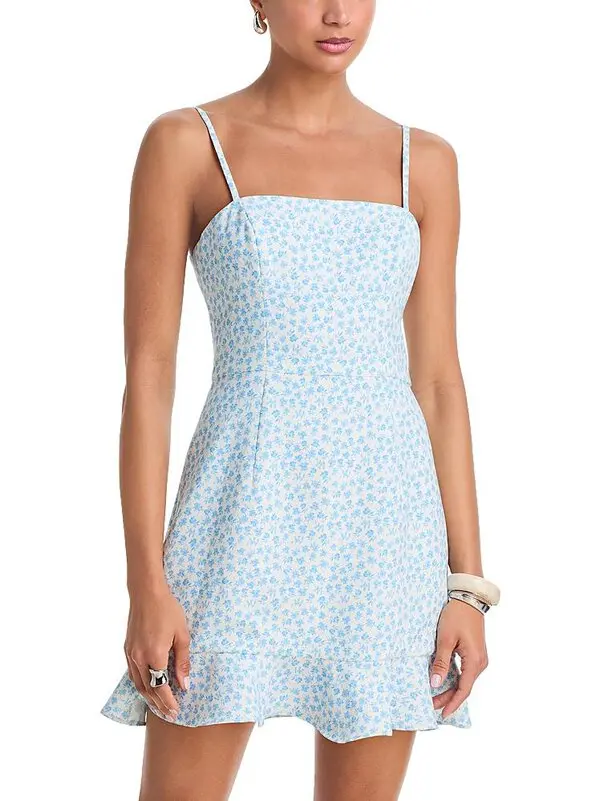 French Connection Whisper Stacy Mini Dress - White/pool