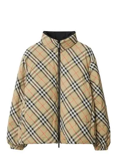 Burberry Reversible Check Puffer Jacket - Sand