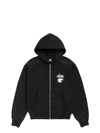 StÜssy Long Haul Zip Hoodie - Black