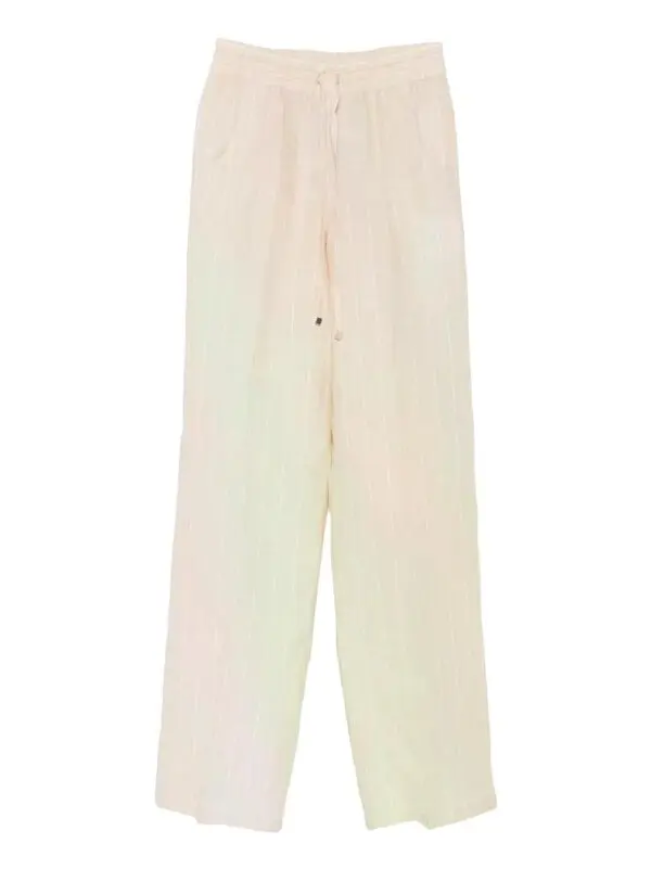 Kiton Striped Drawstring Trousers - Neutrals