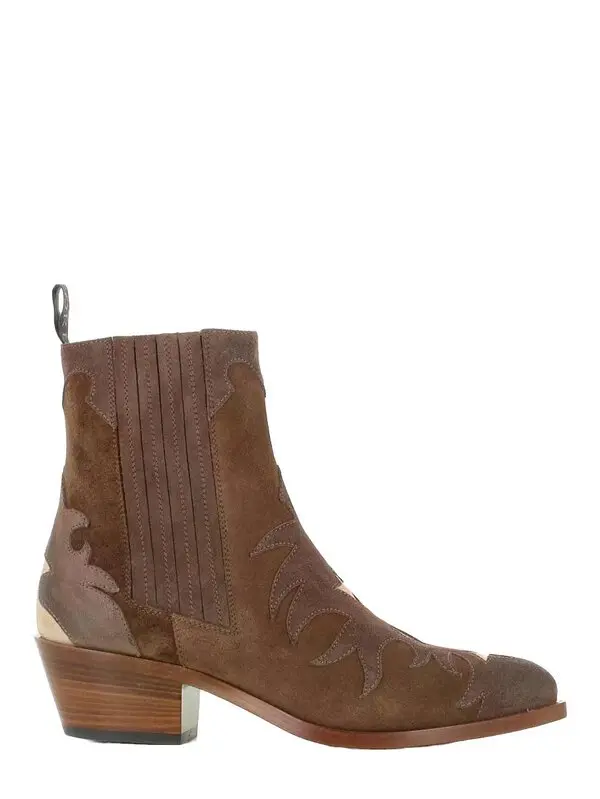 Sartore Panelled Cowboy Boots - Brown