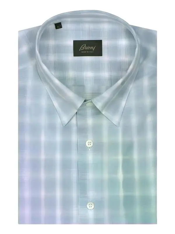 Brioni Checked Shirt - Blue