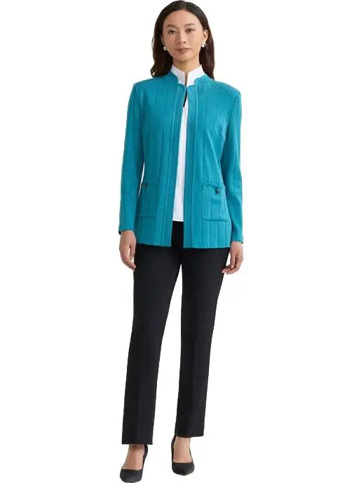 Ming Wang Heritage Multi Texture Knit Jacket - Nebula