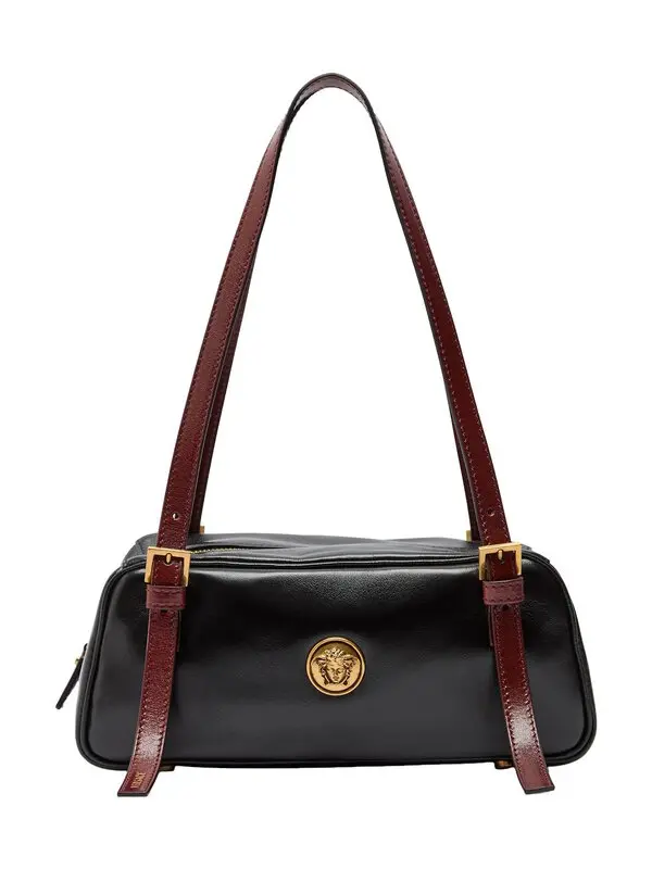 Versace Small Leather Shoulder Bag - Black