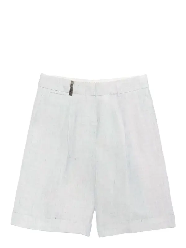 Peserico Tailored Cuffed Shorts - Blue