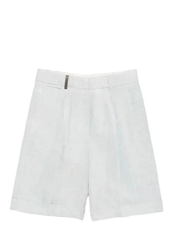Peserico Tailored Cuffed Shorts - Blue