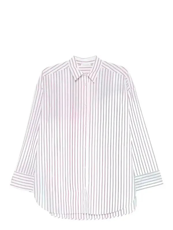 BY MALENE BIRGER Striped Organic Cotton Shirt - Red