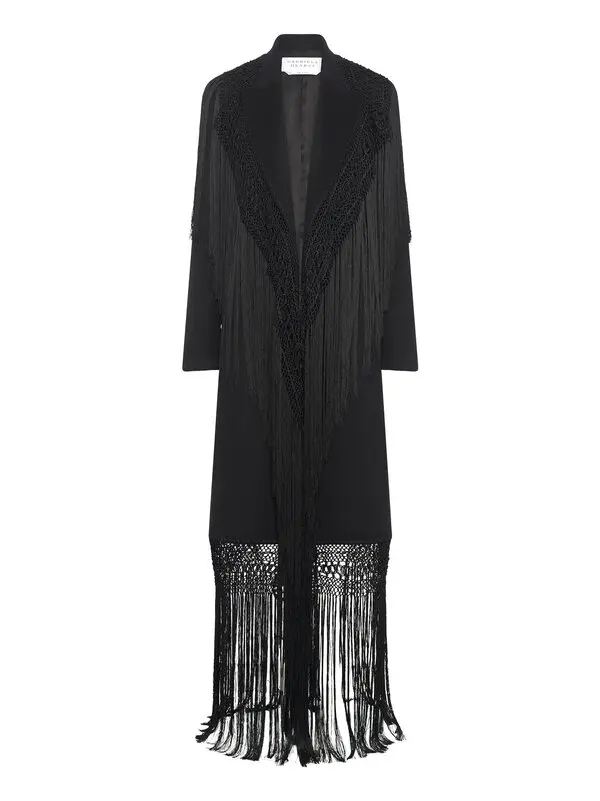 Gabriela Hearst Mcaffrey Embroidered Recycled-cashmere Coat - Black