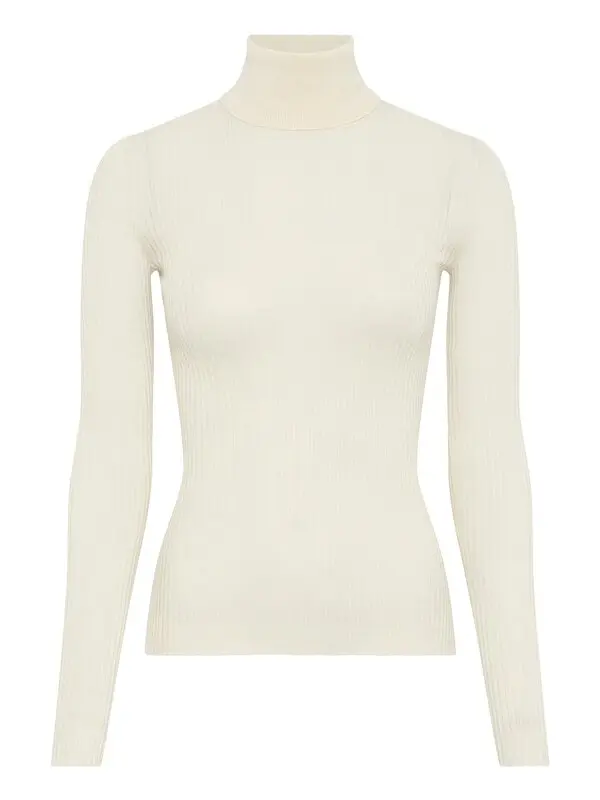 Gabriela Hearst Peppe Turtleneck Top - Ivory