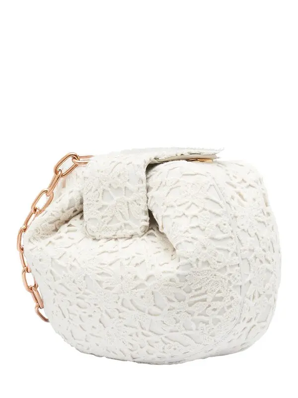 Gabriela Hearst Soft Demi Clutch With Chain - Ivory