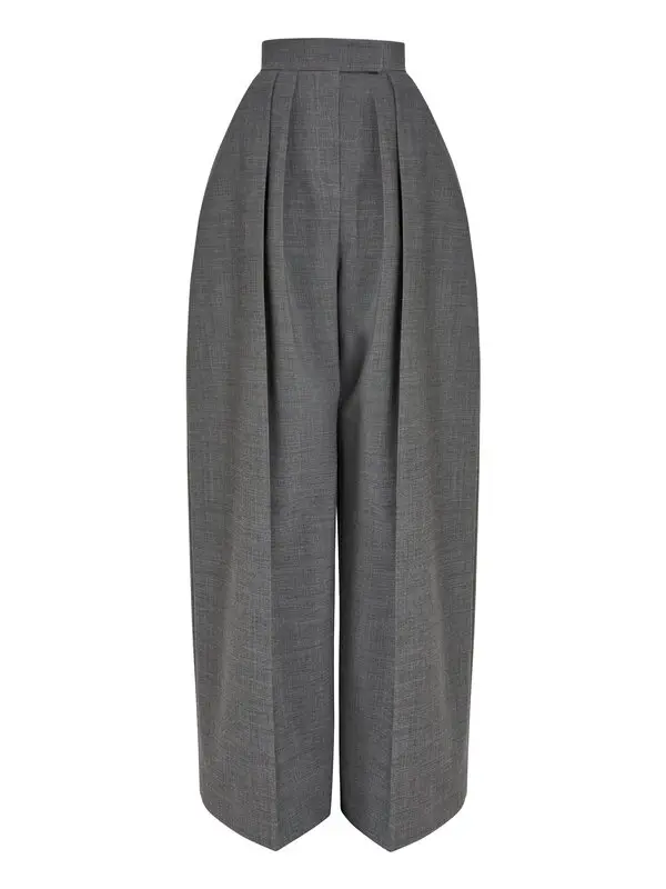 A.W.A.K.E. Mode Wool-blend Tailored Trousers - Grey