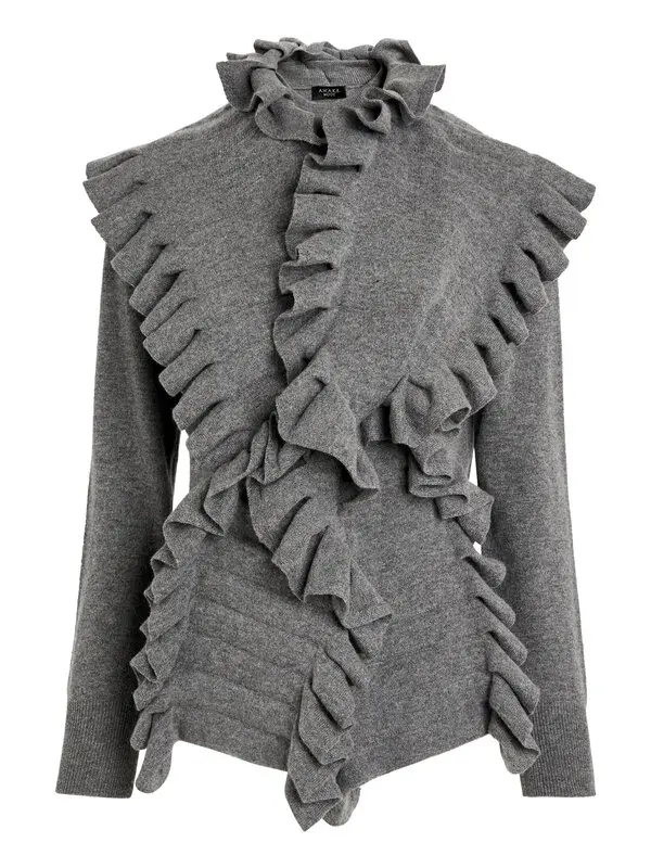 A.W.A.K.E. Mode Merino Wool-cashmere Paneled Knit Jumper - Grey