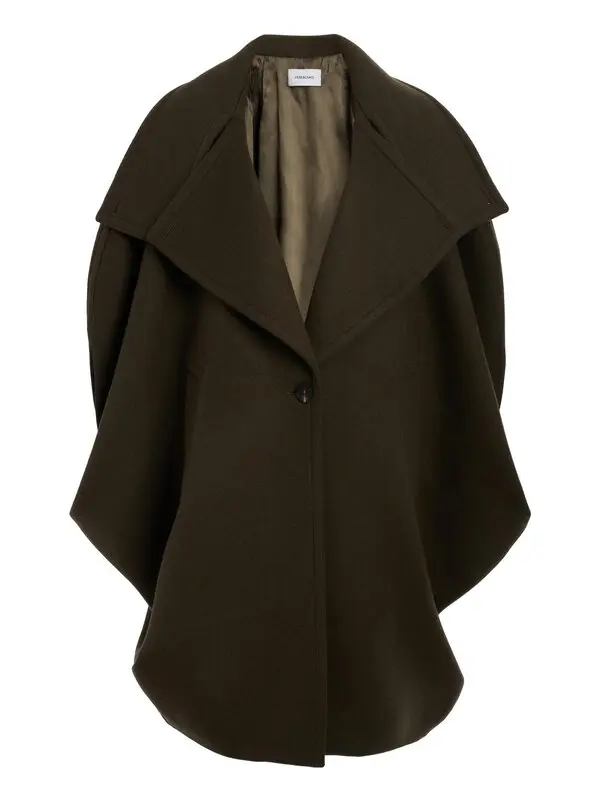 FERRAGAMO Wool-cashmere Single-breasted Coat - Olive