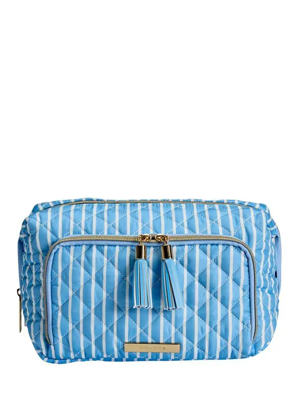 TARTAN + TWINE Pinstripe Double Zip Toiletry Bag - One-color