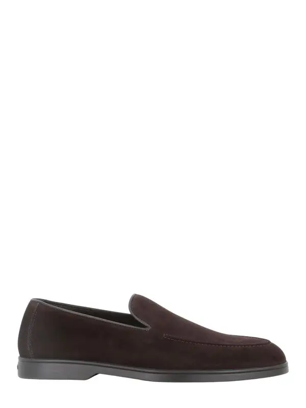 DOUCAL'S Suede Moccasin Loafer - Brown